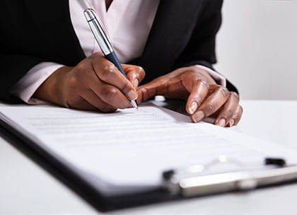 Completing a cremation form 4